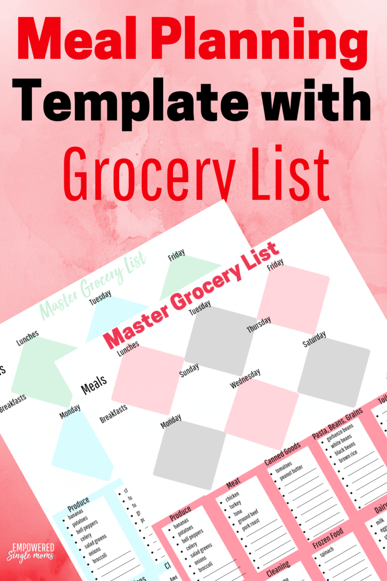 Free Printable Master Grocery List and Meal Planner Template (Cheap ...
