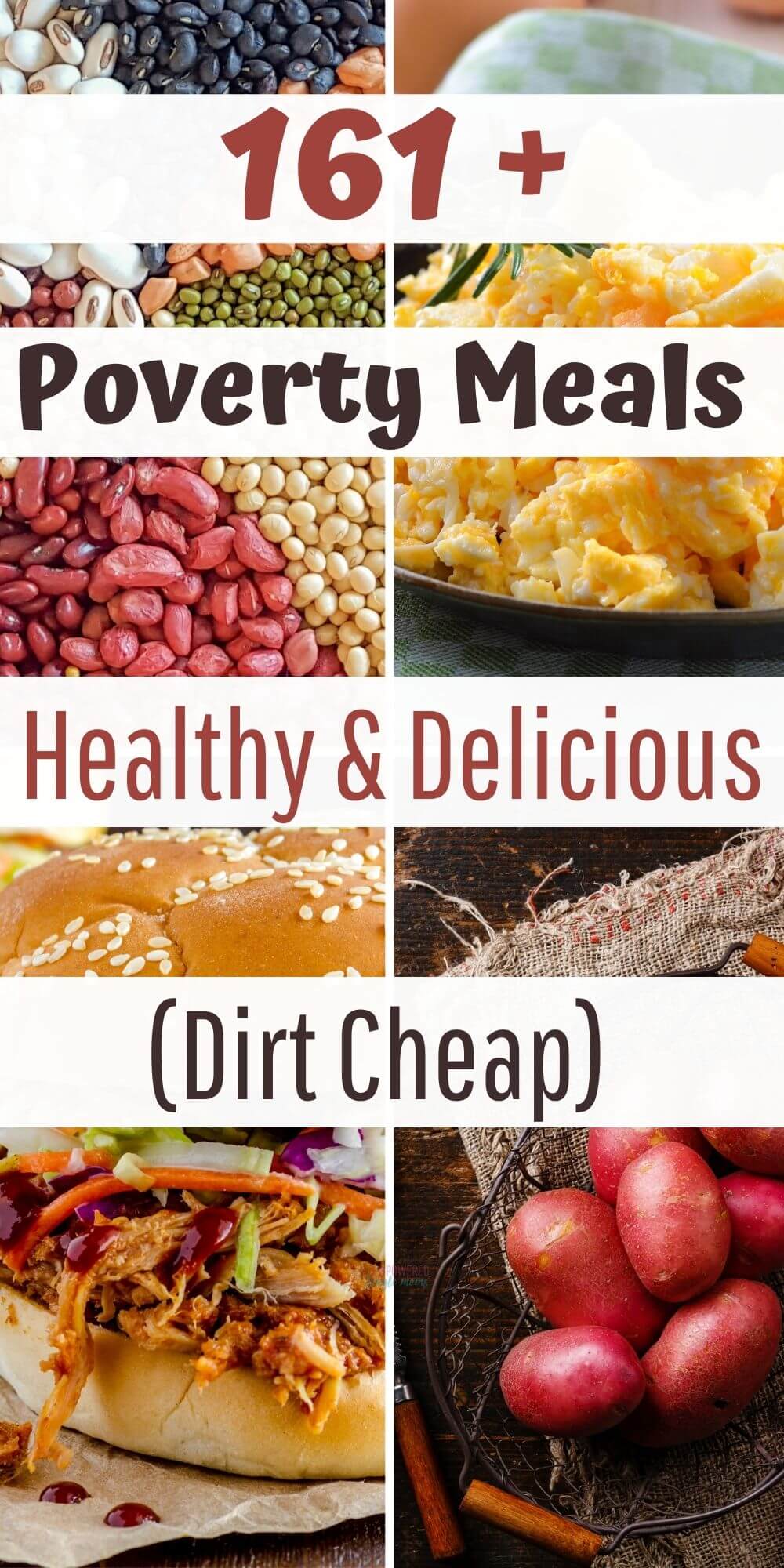 161 Dirt Cheap Poverty Meals Eat Healthy When Money is Tight for Single ...